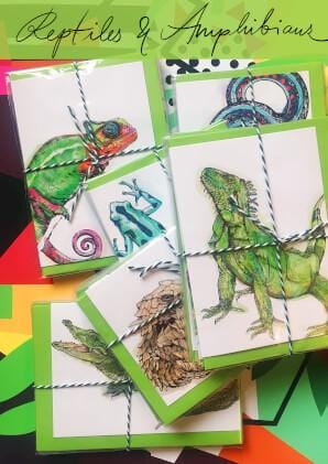 Reptiles & Amphibians Greeting Card Set — diedododa