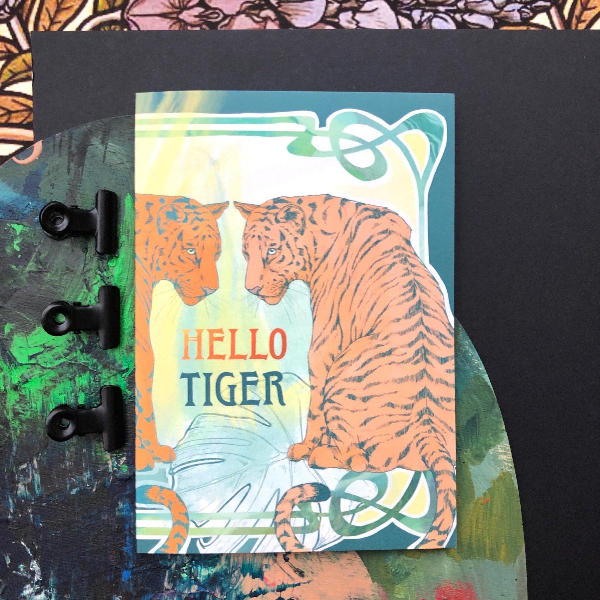 Hello Tiger Greeting Card — diedododa