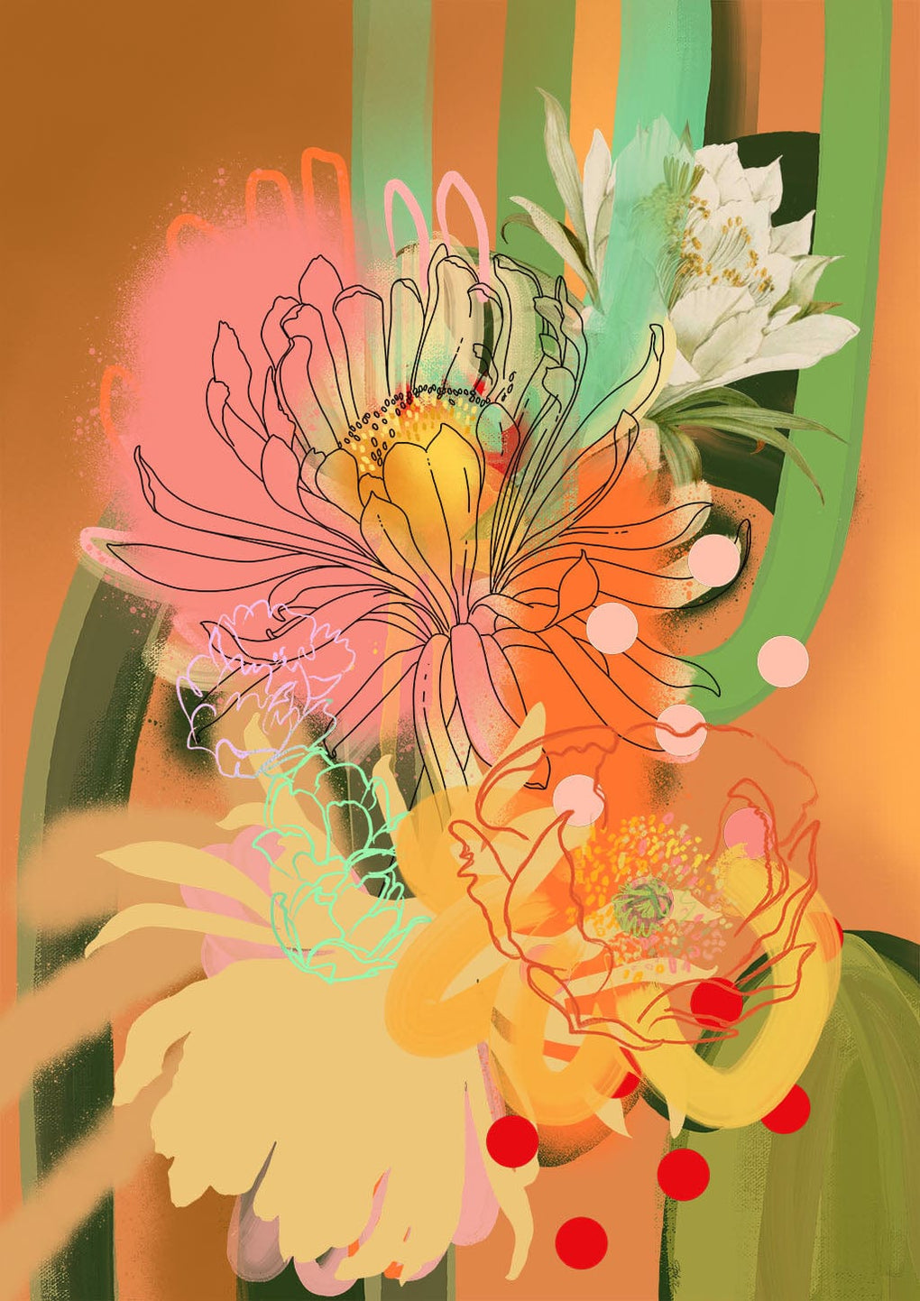 Chromatose Botanica - Cacti Giclée Art Print — diedododa