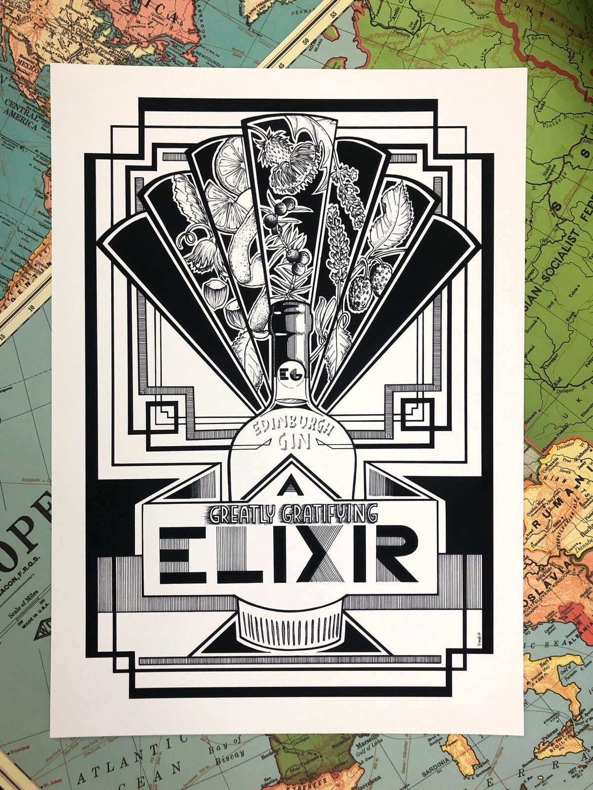 Gin Elixir Giclée Art Print – diedododa